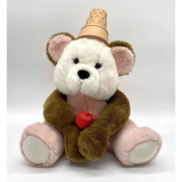 Hallmark | Toys | Vintage Hallmark Ice Cream Cone Cherry Plush Pink ...